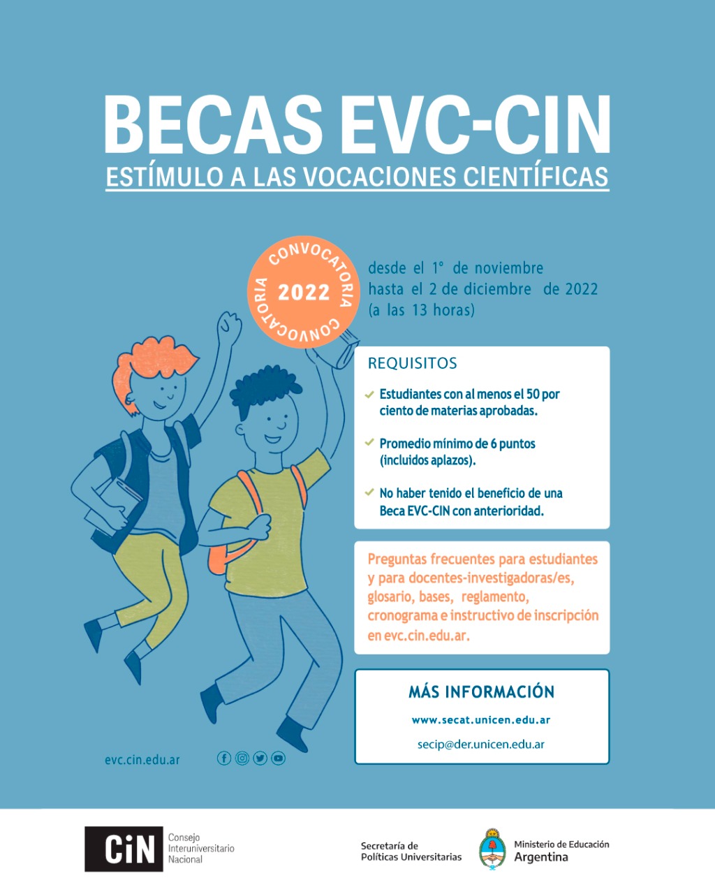 Programa Becas EVC CIN 2022- Apertura Convocatoria | Facultad de Derecho